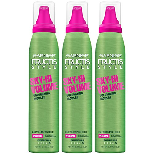 Garnier Fructis Style Sky-Hi Volume Volumizing Hair Mousse, 6.5 Ounce, 3 Count