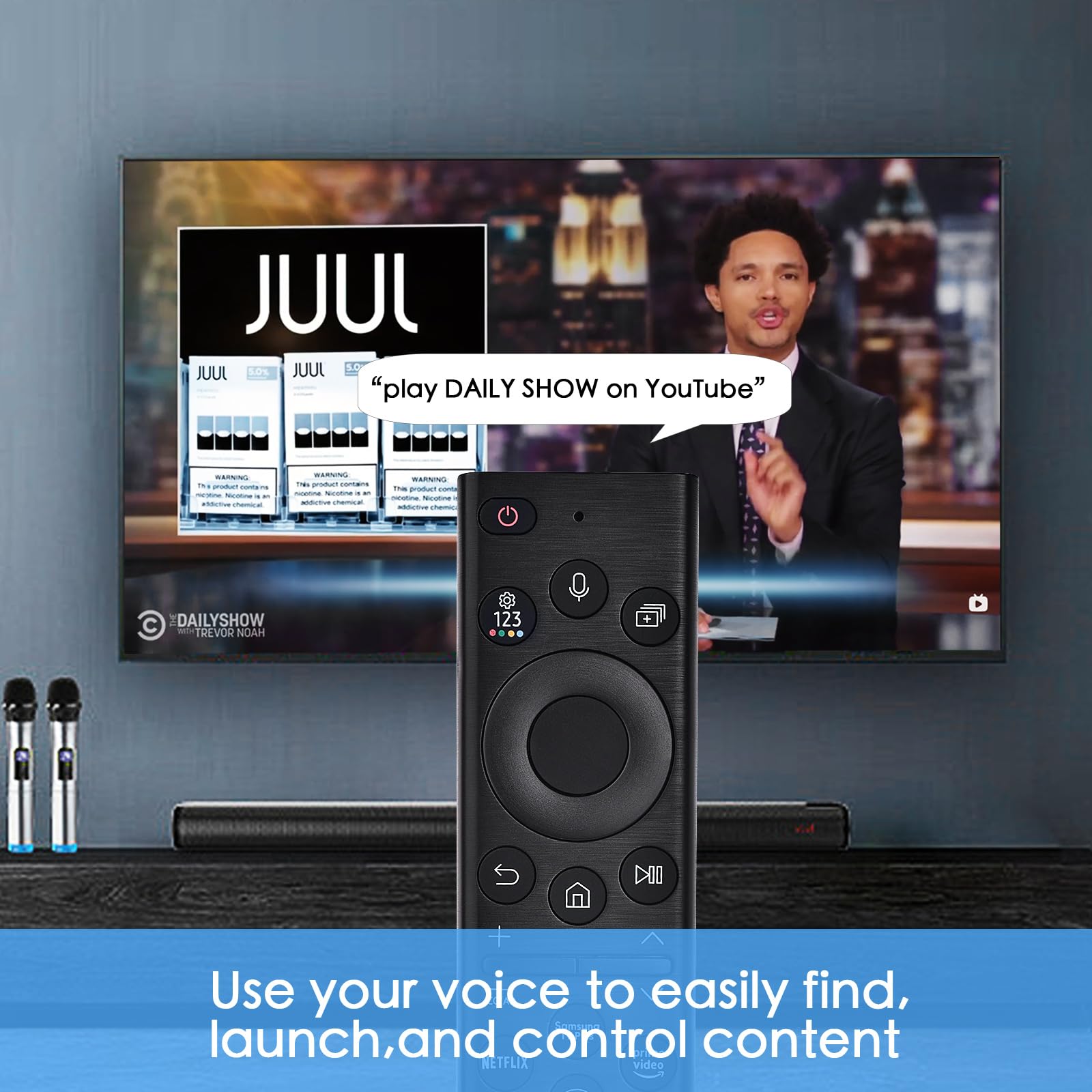 for Samsung Smart TV Remote:Replacement Voice Remote Compatible with 2022 BN59-01385A(no Solar),for Most 2018 to 2022 Smasung Crystal Curved UHD QLED The Frame QLED 4K 8K Smart TV