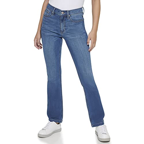 Calvin Klein Women's Super High Rise Straight Denim, Venetian, 32