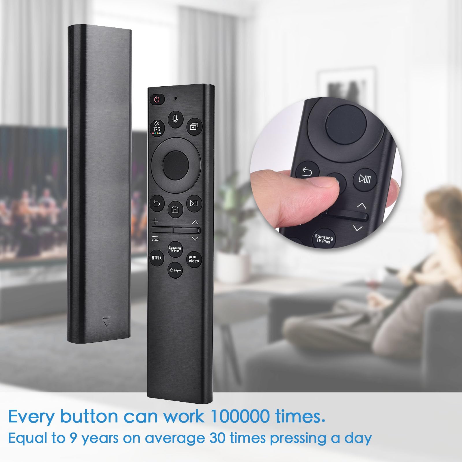for Samsung Smart TV Remote:Replacement Voice Remote Compatible with 2022 BN59-01385A(no Solar),for Most 2018 to 2022 Smasung Crystal Curved UHD QLED The Frame QLED 4K 8K Smart TV