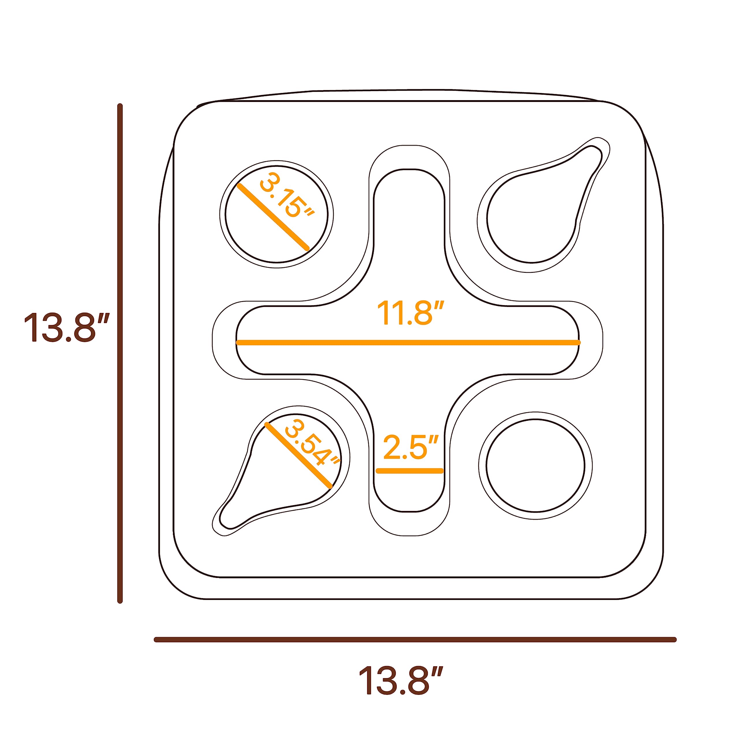 Couch and Bed Cup Holder Pillow, Sofa Refreshment Tray for Drinks/Remote Control/Snacks Holder (Giraffe)