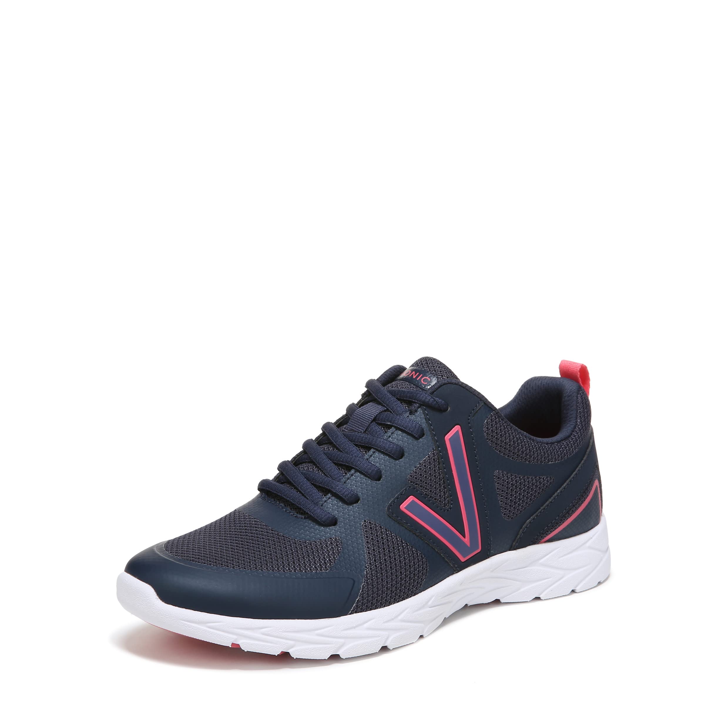 Vionic Miles Ii Women's Sneaker with Orthotic Arch Support Navy/pink - 7 Medium