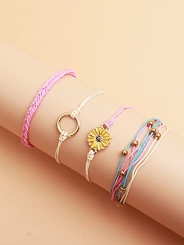 Long tiantian Cute String Bracelets for Women Trendy Summer Stuff Boho Friendship Bracelets Waterproof 4ocean Bracelets Outfits Adjustable Wave Surfer Beach Bracelets Stocking Stuffers