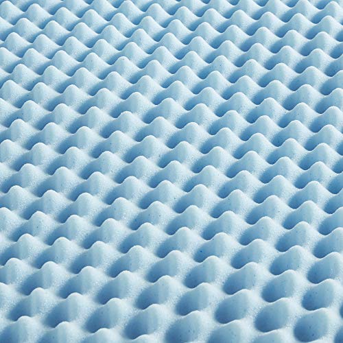 Sleep Philosophy Gel Infused Memory Foam Mattress Topper Luxurious, All Season Enhanced Bed Support, Queen, 1.5" Thick, Without Cover