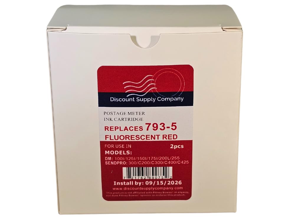 2-Pack Compatibe 793-5 Red Ink Cartridge for P700, DM100i, DM125i, DM150i, DM175i, DM200L, DM225 Postage Meters