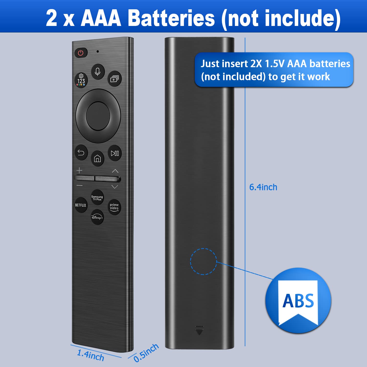Voice Remote Control Replacement for Samsung Smart TV Remote Controller with Voice Function, Replacement for Samsung Crystal UHD QLED 4K 8K Smart TVs(2020/2021/ 2022) (BN59-01385A)