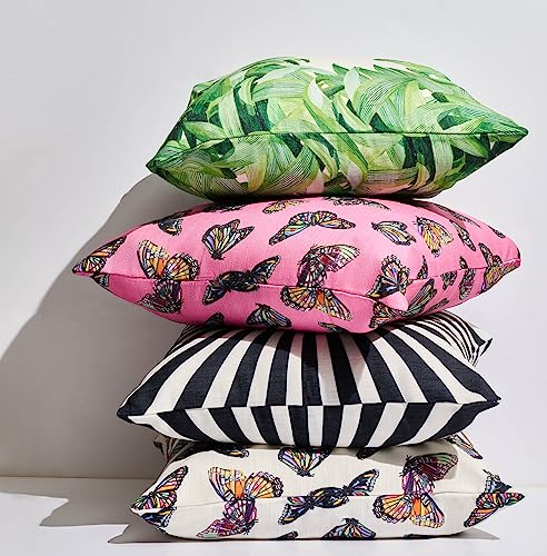 Cebo Decor Decorative Pillow Pura Vida Rose 20" 20 Pillow | Zipper Pillowcase Looks Beautiful for Home | Made with Faux Linen, Stuffed Feather, & 100% Polyester Pillow Case