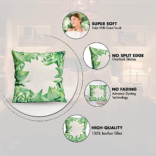 Cebo Decor Decorative Pillow Pura Vida Rose 20" 20 Pillow | Zipper Pillowcase Looks Beautiful for Home | Made with Faux Linen, Stuffed Feather, & 100% Polyester Pillow Case