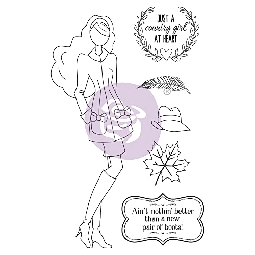 Art Philosophy Julie Nutting Doll Stamp-Jessi-1 Stamp 5.25x8In Sheet Size Embellishment Stamp Vintage Ephemera,Easter Day,Decorations,Saint Patrick's Day Gift St Patricks Day Decorations