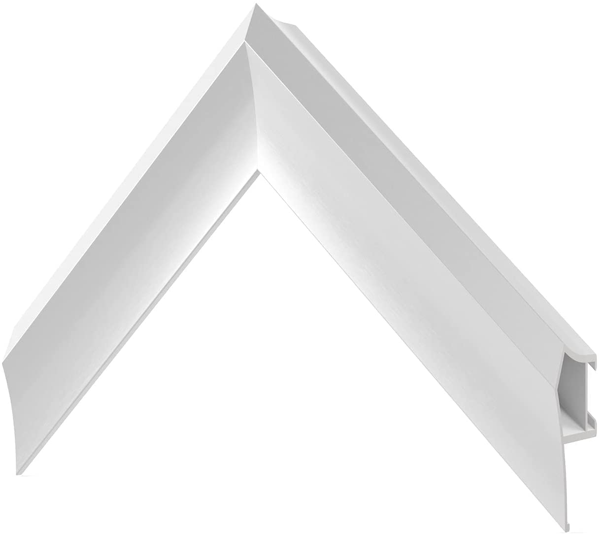 Frame My TV Deco TV Frames Alloy Prismatic - Pure White Bezel Compatible ONLY with Samsung The Frame TV (3 inch Color Chip)