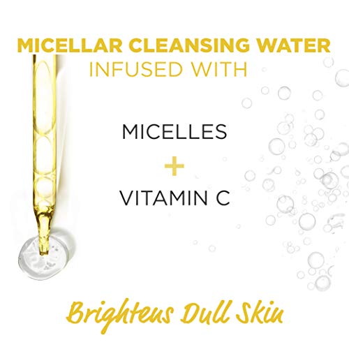 Garnier SkinActive Micellar Water with Vitamin C, Facial Cleanser & Makeup Remover, 13.5 fl. oz, 2 count (Packaging May Vary)