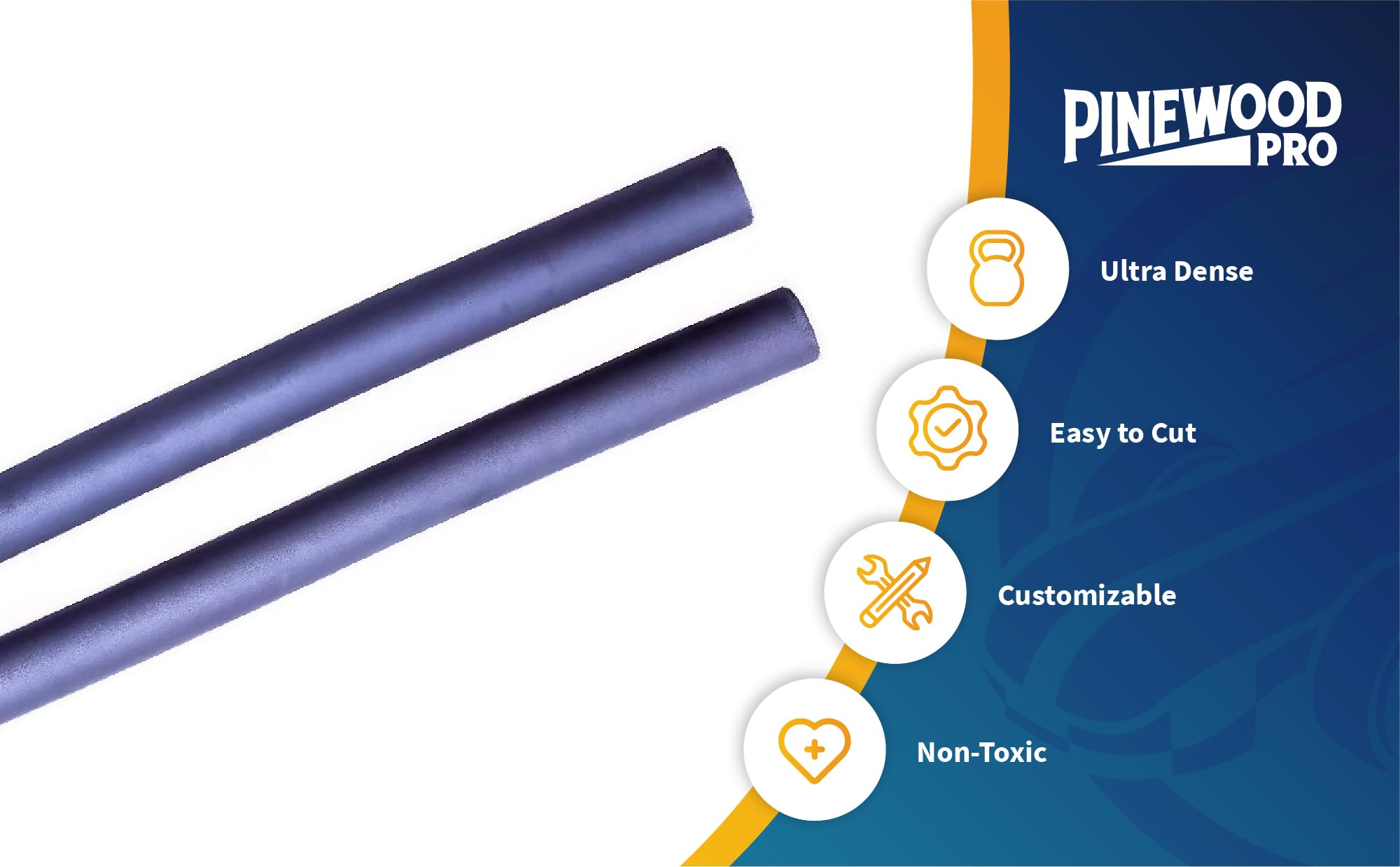 Pinewood Pro Flexible 3/8" Cylinder Weight Cuttable with a Scissors for Pinewood Derby Cars (Total Weight 3oz)