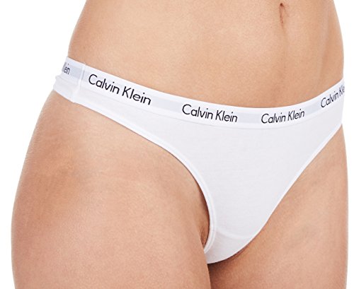 Calvin Klein Carousel 3-Pack Thong Black/White/Grey Heather SM (Women's 4-6)