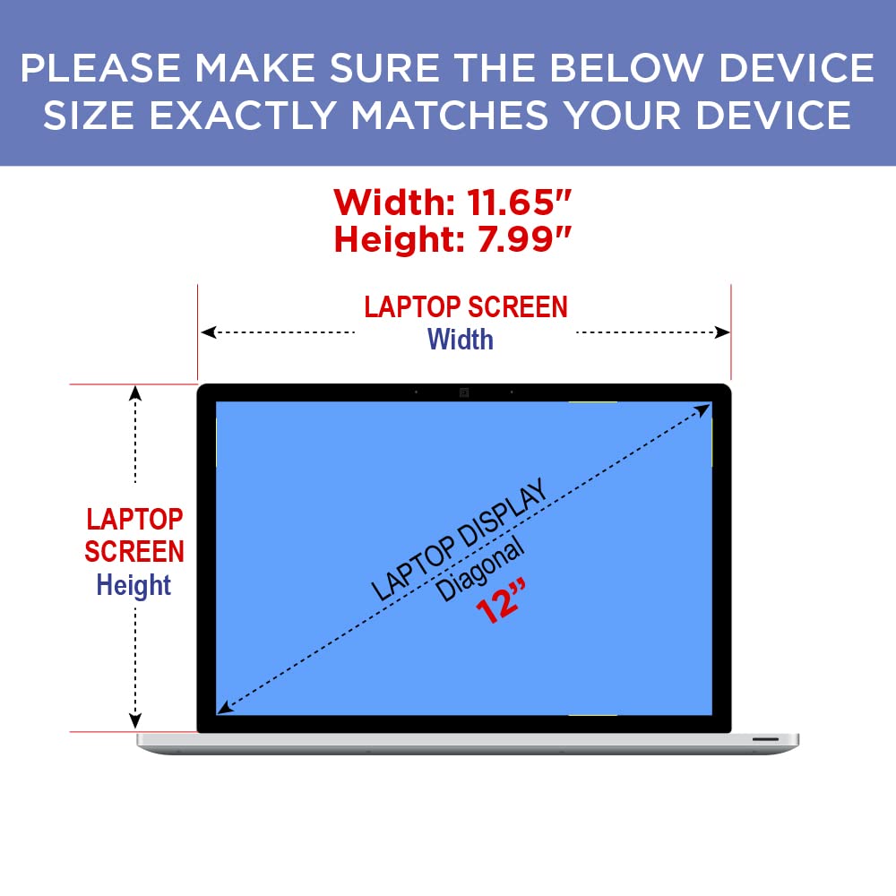 Artemis Shields Matte Screen Protector for Dell Latitude 7230 Rugged Extreme Tablet 12 inch 2 Pack