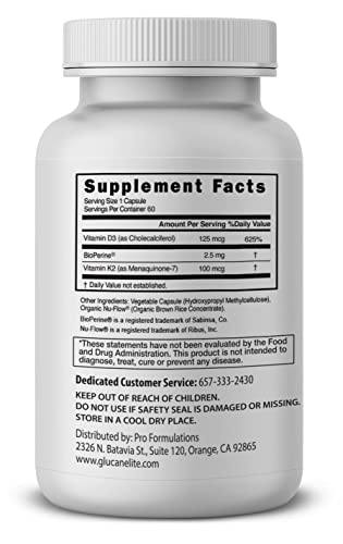 Pro Formulations MD D3 + K2 Elite – Vitamin D3 (5,000 IU) + Vitamin K2 (MK-7) – 60 Day Supply – High-Potency, Bioavailable MK-7