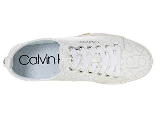 Calvin Klein Womens Michaela White/White 8 M