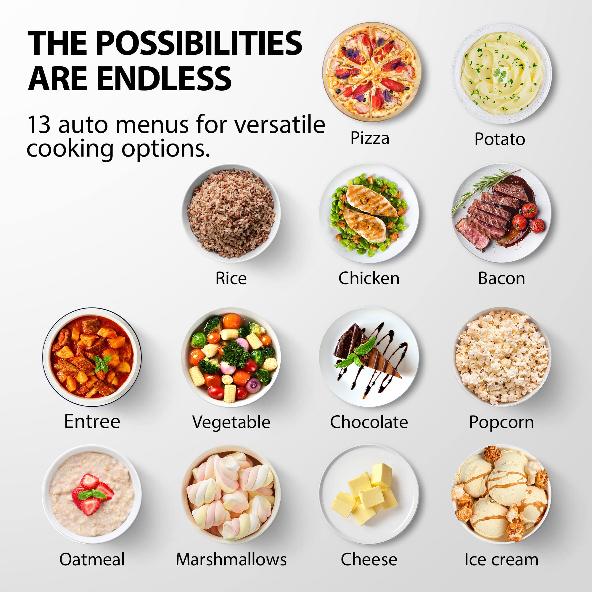 TOSHIBA ML2-EM12EA(BS) Countertop Microwave Oven With Stylish Design As Kitchen Essentials, Smart Sensor, ECO Mode & Mute Function, 1.2 Cu Ft With 12.4" Turntable, 1100W, Black Stainless Steel