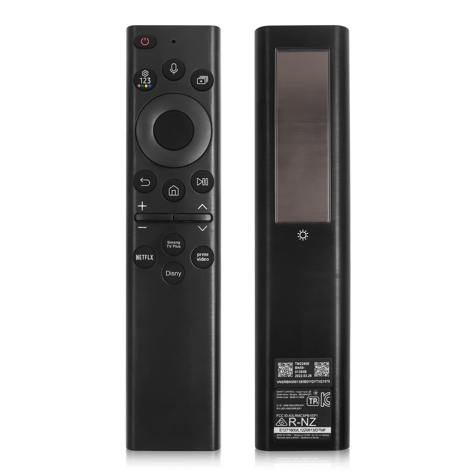 BN59-01385A Voice Replacement Remote Control for Samsung Smart Tvs 4k 8K Ultra HD Neo QLED The Frame and Crystal UHD Series 2021-2023 Models, Rechargeable Solar Cell and USB Type-C