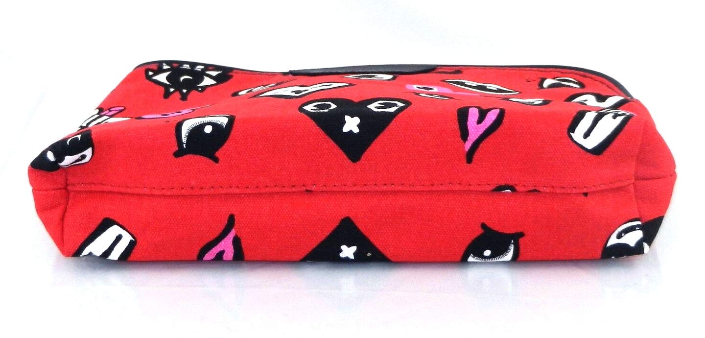 Estee Lauder Cosmetics Makeup Travel Bag (Quentin Jones x Estee Lauder ≈ Red Cartoon)