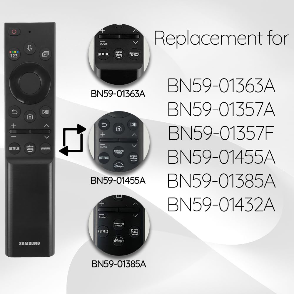 Ceybo OEM Replacement for BN59-01363A BN59-01357A BN59-01357F Samsung Remote Control Smart TVs Compatible with Neo QLED, The Frame and Crystal UHD Series