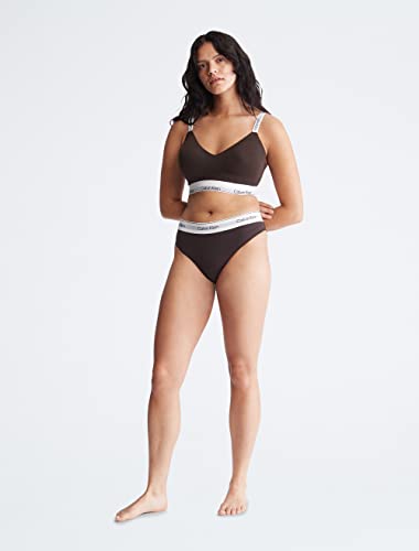 Calvin Klein Women's Modern Cotton Naturals Lightly Lined Wireless Bralette, Woodland, Medium