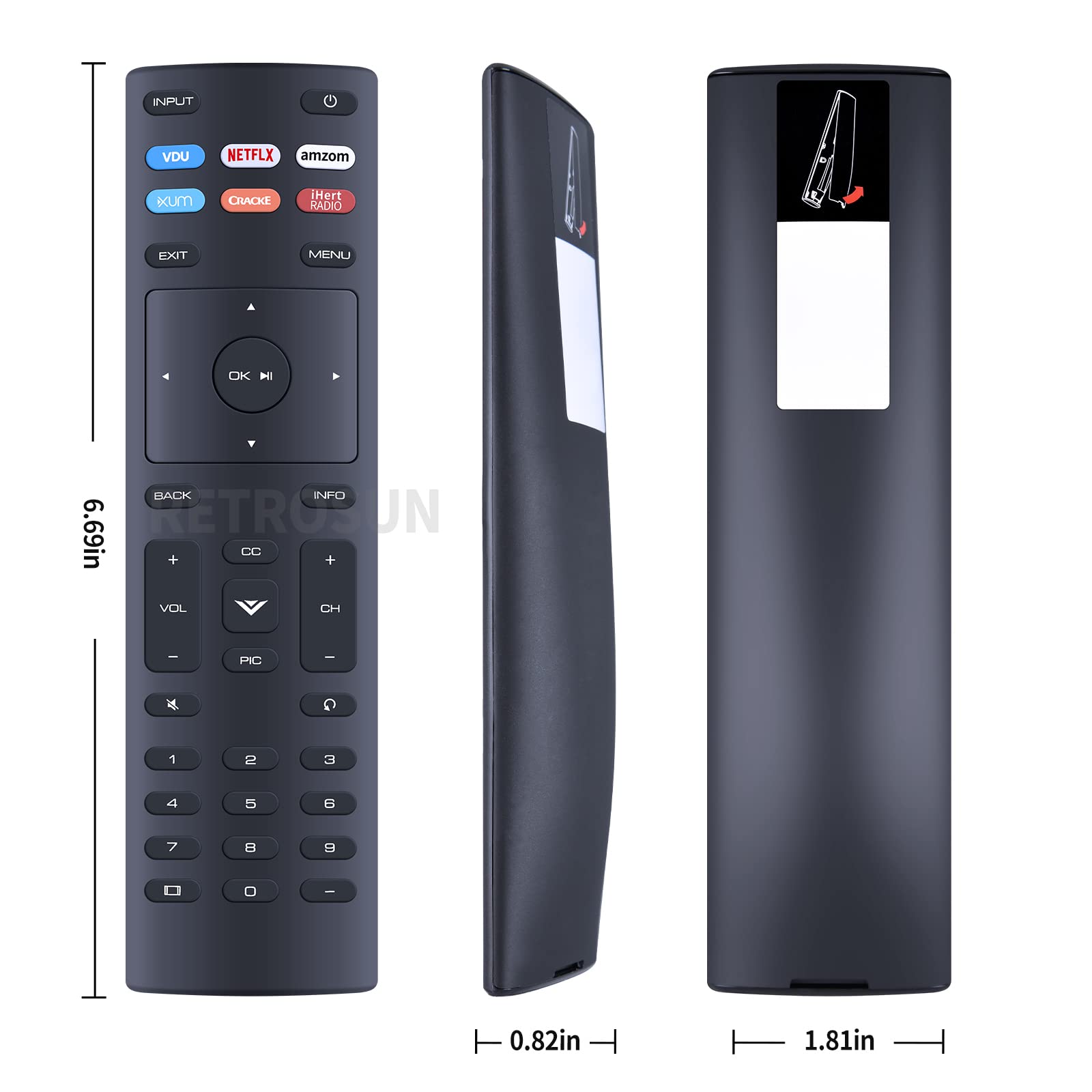 Universal Remote Controller for Vizio Smart TV,XRT136 Replacement Compaitble for All Vizio UHD LED LCD HD 4K HDR and More TVs(D-Series E-Series P-Series V-Series)