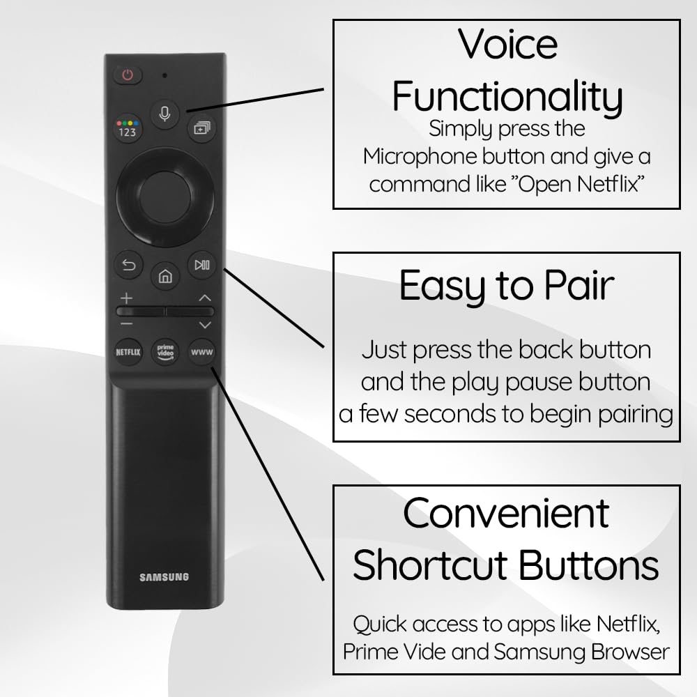 Ceybo OEM Replacement for BN59-01363A BN59-01357A BN59-01357F Samsung Remote Control Smart TVs Compatible with Neo QLED, The Frame and Crystal UHD Series