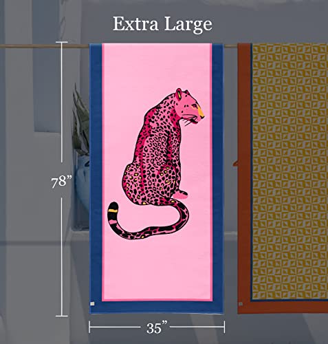Coastfit Premium Oversized Pool- / Beach-Towel Made from Sustainable Materials (Flamingo Pink)