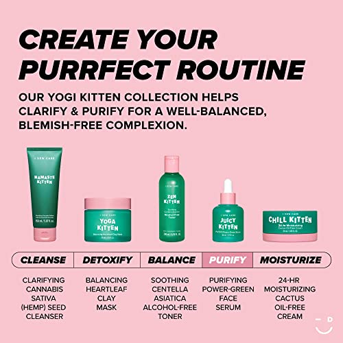 I Dew Care Face Serum - Juicy Kitten | Mother's Day, Gift, Purifying Power-Green Korean Skincare with Niacinamide, 1.01 Fl Oz