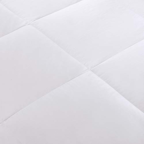 Sleep Philosophy True North 3M Scotchgard 300TC Quilted Down Comforter 100% Cotton Sateen Cover Downproof, Feather Blend Duvet Insert, Modern Luxe All Season Bed Set Twin, Medium Warm