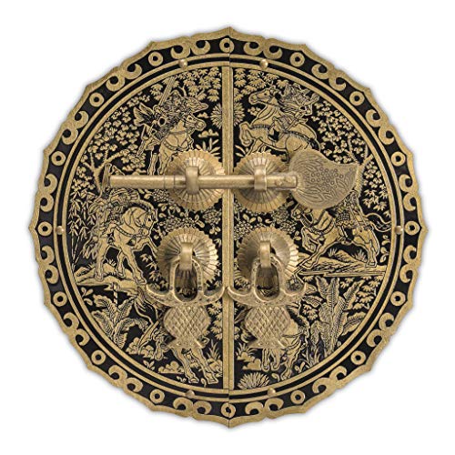 Hardware Philosophy Brass Six Horses Cabinet Face Plate Backplate Hardware Set 5.5"