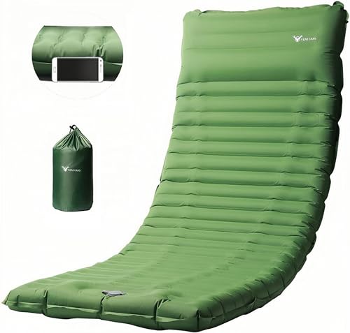 YEAKYARD Self Inflating Sleeping Pad for Camping, 4" Ultra-Thick Camping Mattress with Pillow Built-in Foot Pump Camping Sleeping pad for Backpacking, Hiking, Portable Camping Pad