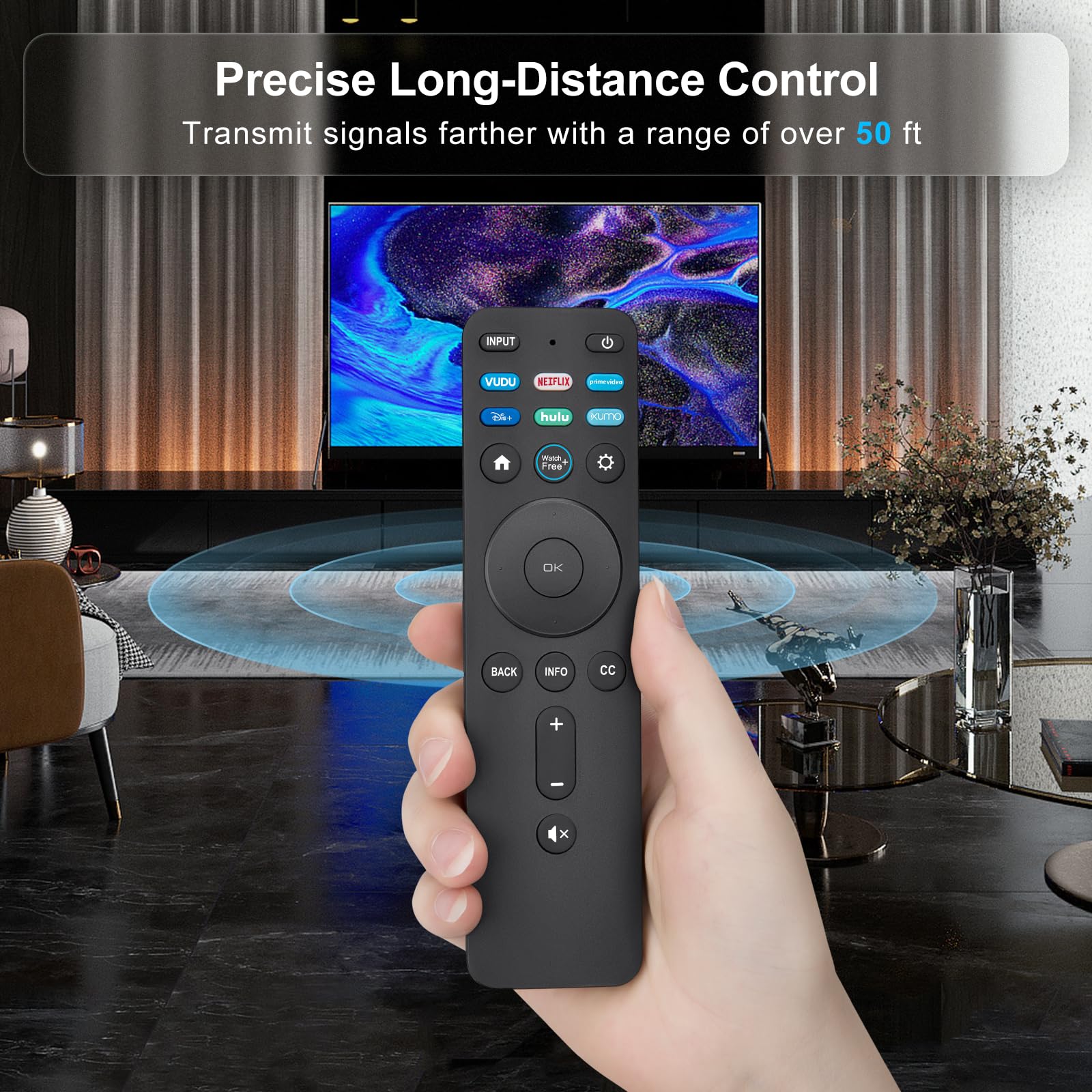 Universal Remote XRT260 for All VIZIO Smart TV Smartcast 4K P-Series V-Series D-Series M-Series XRT136 XRT140 XRT270 Remote Control Replacement