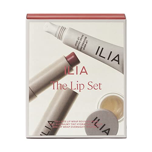 ILIA - The Lip Set Limited Edition 3 Piece Clean Beauty Gift Set | Non-Toxic, Vegan, Cruelty-Free, Clean Makeup