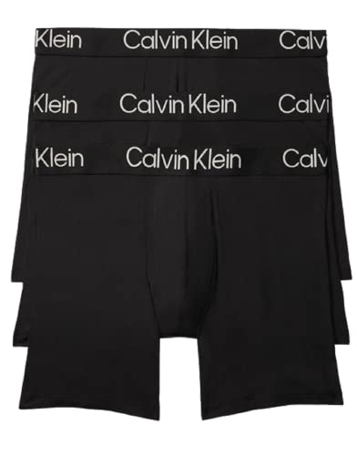 Calvin Klein Men's Ultra Soft Modern Modal Boxer Brief, 3 Black, M