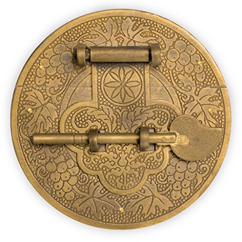 Hardware Philosophy Longevity Brass Plate Chest Box Latch Decorative Hardware 4"