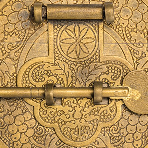 Hardware Philosophy Longevity Brass Plate Chest Box Latch Decorative Hardware 4"