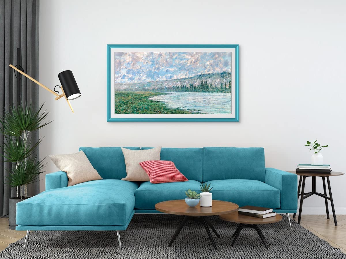 Frame My TV Deco TV Frames Alloy Prismatic - Turquoise Bezel Compatible ONLY with Samsung The Frame TV (3" Color Chip)