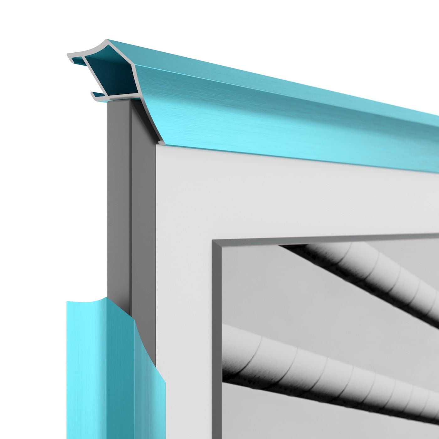 Frame My TV Deco TV Frames Alloy Prismatic - Turquoise Bezel Compatible ONLY with Samsung The Frame TV (3" Color Chip)