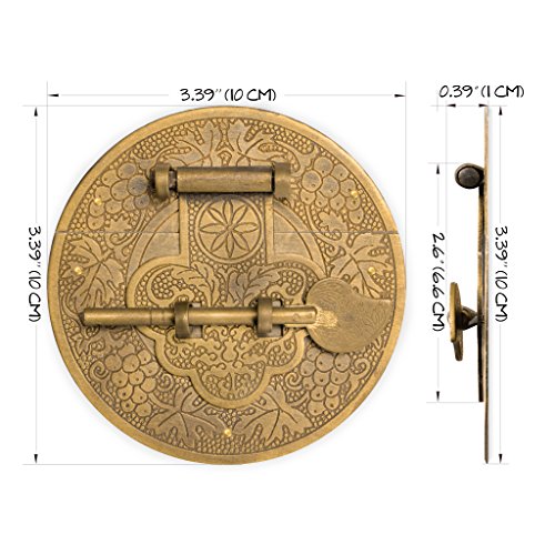 Hardware Philosophy Longevity Brass Plate Chest Box Latch Decorative Hardware 4"