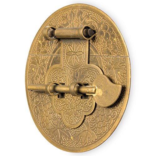 Hardware Philosophy Longevity Brass Plate Chest Box Latch Decorative Hardware 4"