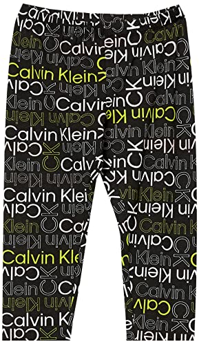 Calvin Klein Girls' Performance Stretch Legacy Legging, Black Multi, 7