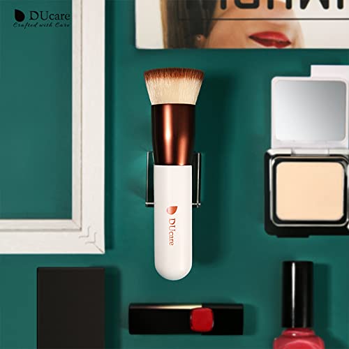 Foundation Brush,DUcare Flat Top Kabuki Brush Synthetic Professional Makeup Brush Liquid Blending Mineral Powder Buffing Stippling Makeup Tools, Rose Golden/White