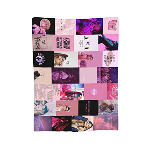 SERIZE Ultra-Soft Micro Fleece Blanket Cozy Lightweight Warm Throw Blanket Ariana Cat Girl Grande Sofa Blanket for Couch Bed Camping Travel Picnic Outdoor Kid Adults