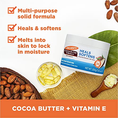 Palmer's Cocoa Butter Formula Daily Skin Therapy Solid Lotion with Vitamin E, Body Moisturizer for Extremely Dry Skin, Softens and Soothes, 7.25 Ounces, (Pack of 1)