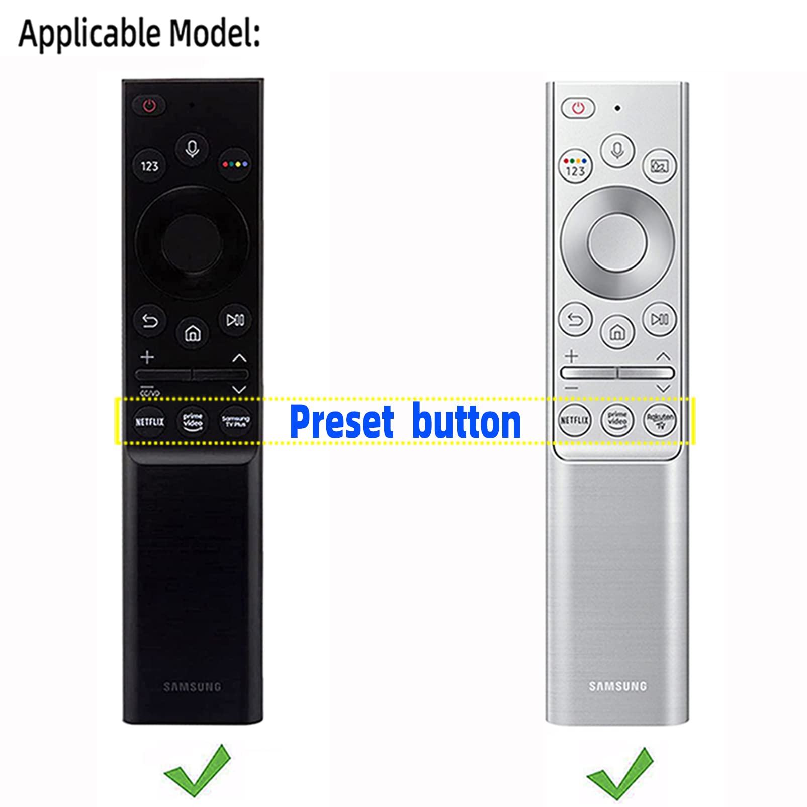 Silicone Cover for Samsung Solar TV Remote Control BN59 Series 2021, Light Weight Samsung Remote Cover Case Shockproof Silicone Sleeve(Luminous Green)
