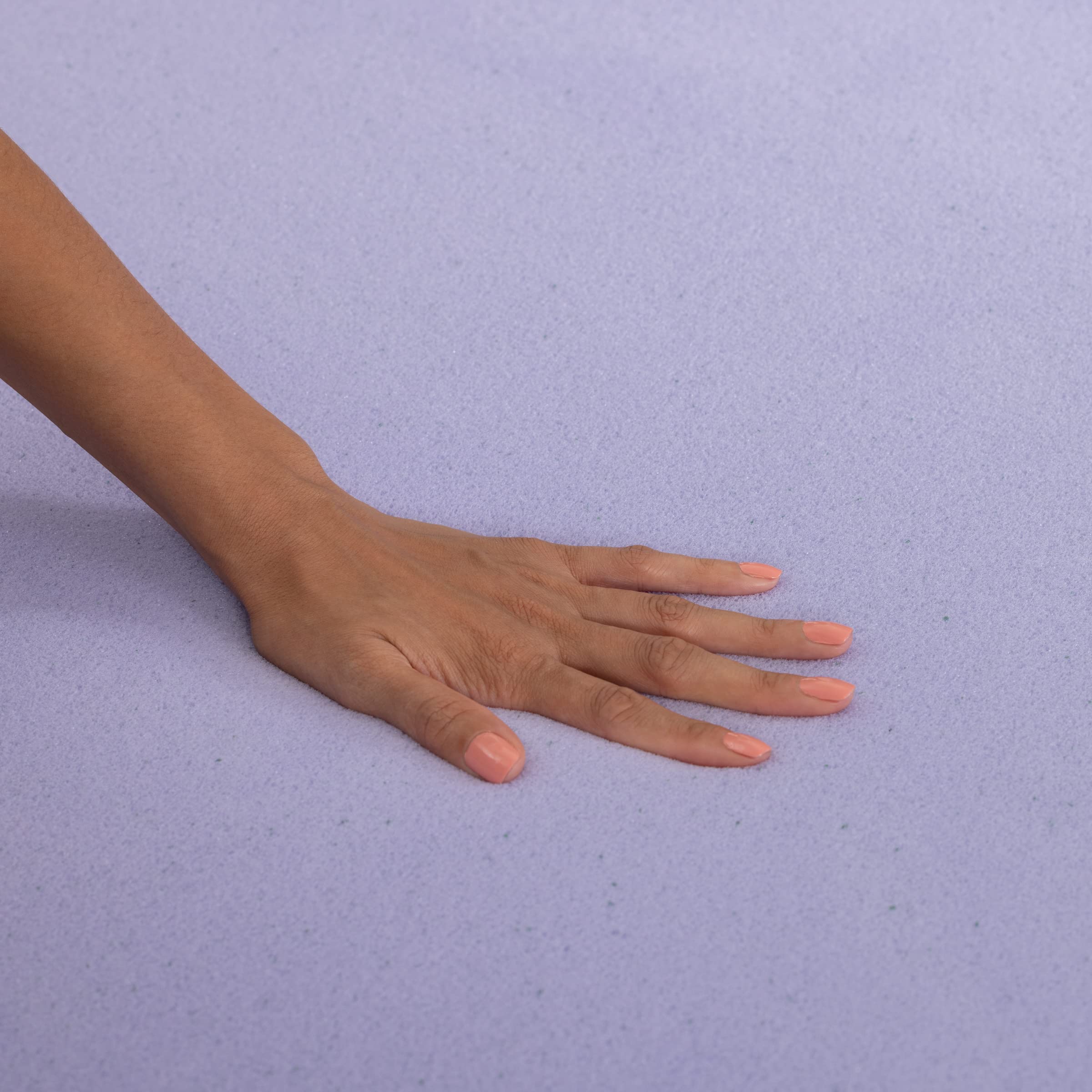 BEAUTYREST, Lavender Colored, Aloe Gel Bead, Pressure Relieving Memory Foam Mattress Topper, 4 inch, King