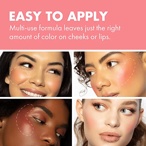 Milani Cheek Kiss Liquid Blush Makeup - Blendable & Buildable Cheek Blush, Lightweight Liquid Blusher and Cheek Color (Pink Flirt)