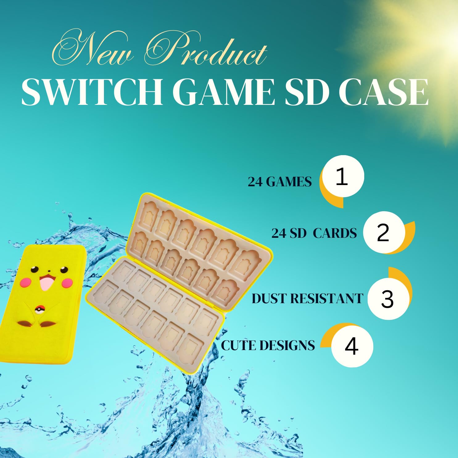 Shiban Switch 24 game card and 24 SD card 3D themed case (EYE OF THE TABLET)