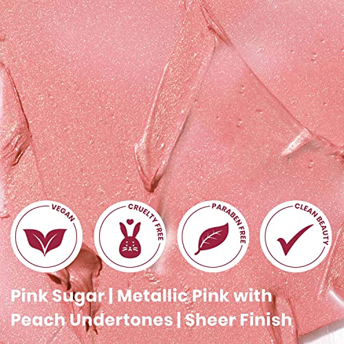 True + Luscious Super Moisture Lipstick – Clean, Vegan and Cruelty Free – Lasting Hydration for Dry Lips with a Sheer Finish – Pink Sugar
